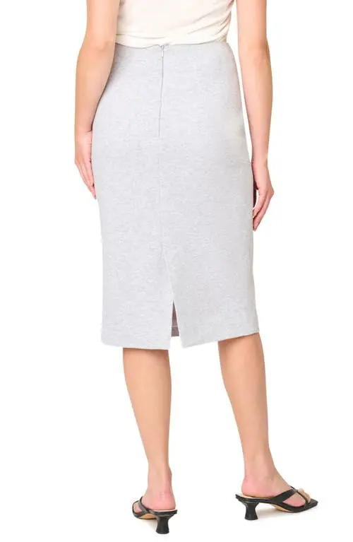 GIBSONLOOK Cotton Blend Structured Knit Pencil Skirt