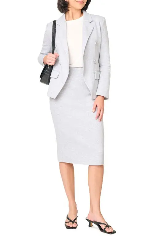 GIBSONLOOK Cotton Blend Structured Knit Pencil Skirt