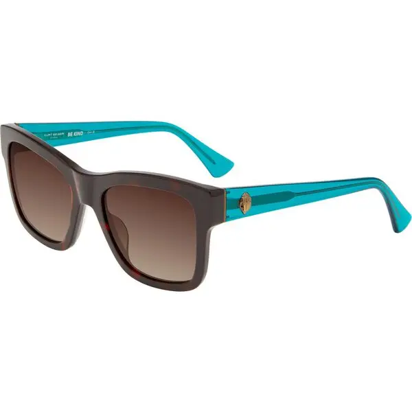 Kurt Geiger Square Frame Sunglasses - Havana/brown Sf