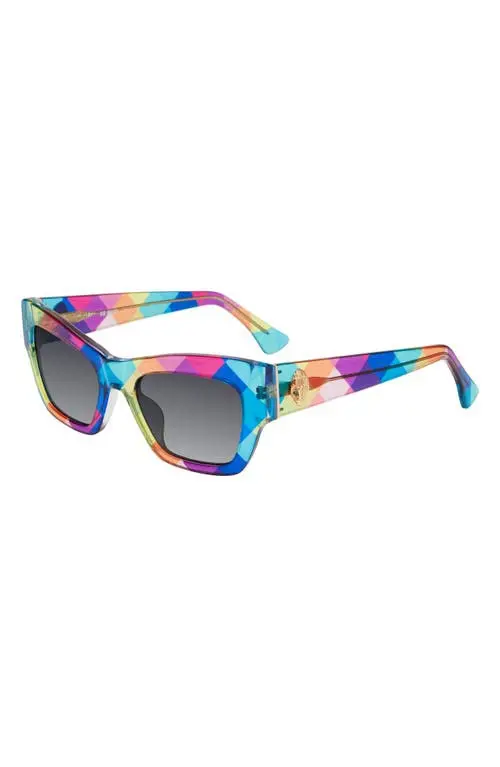 Kurt Geiger 53mm Rectangular Sunglasses - Pattern Multicolor/grey