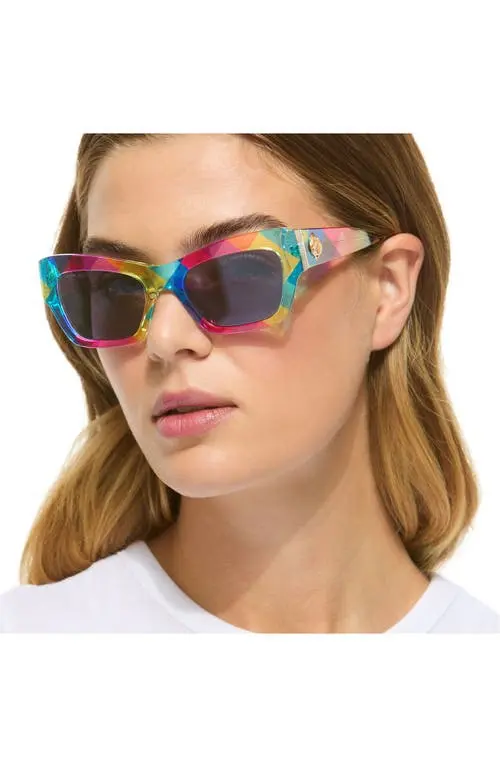 Kurt Geiger 53mm Rectangular Sunglasses - Pattern Multicolor/grey