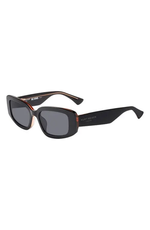Kurt Geiger Rectangular Sunglasses - Black/grey