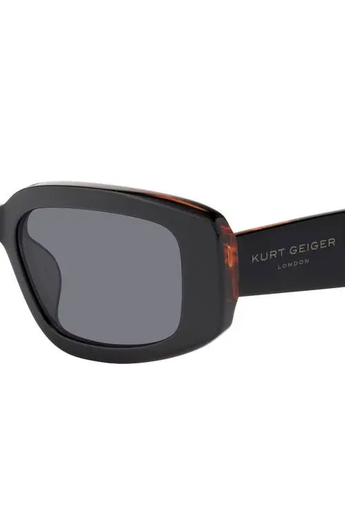 Kurt Geiger Rectangular Sunglasses - Black/grey