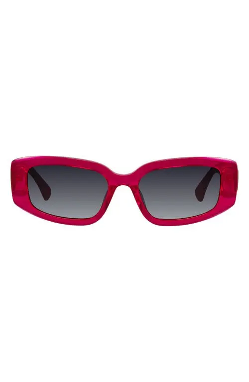 Kurt Geiger Rectangular Sunglasses - Fuchsia Crystal/grey