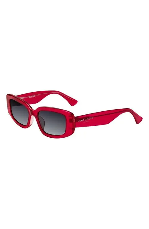 Kurt Geiger Rectangular Sunglasses - Fuchsia Crystal/grey