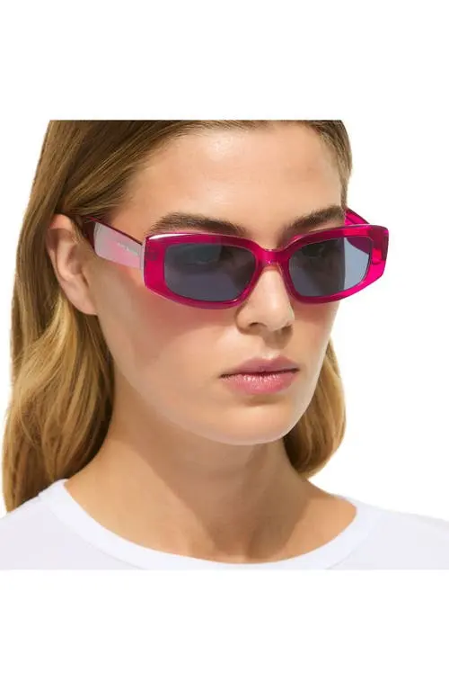 Kurt Geiger Rectangular Sunglasses - Fuchsia Crystal/grey