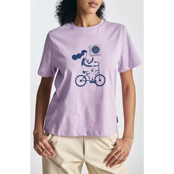 Brooklyn Industries Orchid Cotton Graphic T-shirt - Orchid Bloom