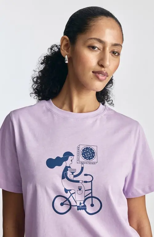 Brooklyn Industries Orchid Cotton Graphic T-shirt