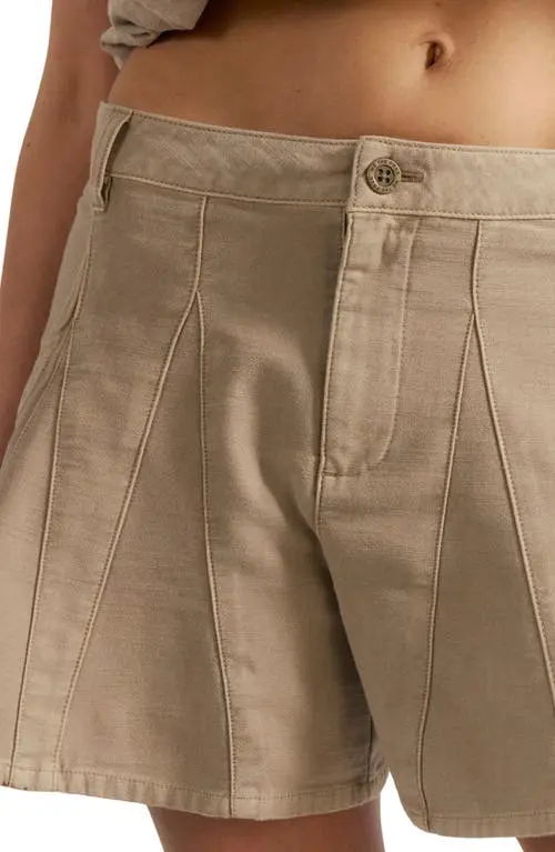 Free People Song & Dance Cotton Shorts - Parchment