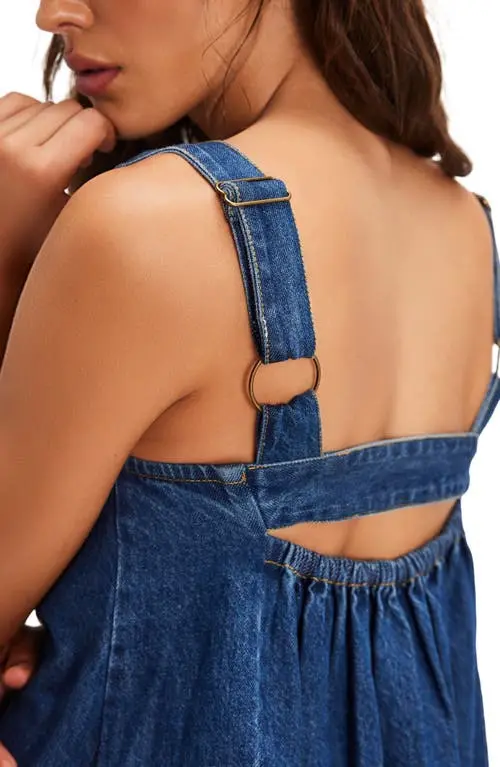 Free People Katie Denim Tunic Top