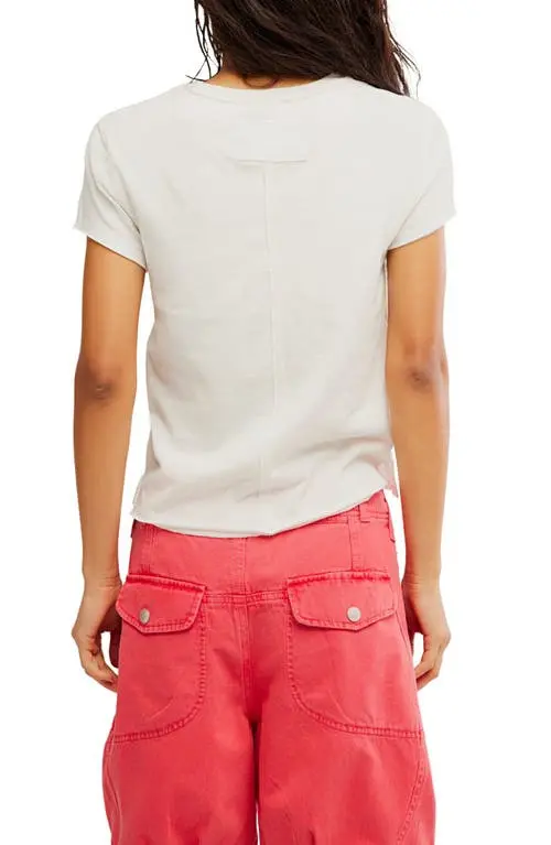 Free People Nova Organic Cotton Blend Graphic T-shirt - Cherry Combo