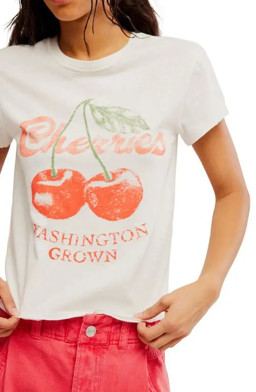 Free People Nova Organic Cotton Blend Graphic T-shirt - Cherry Combo