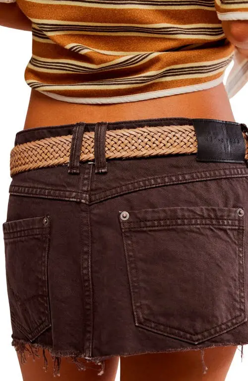 Free People Lainey Cutoff Denim Miniskirt