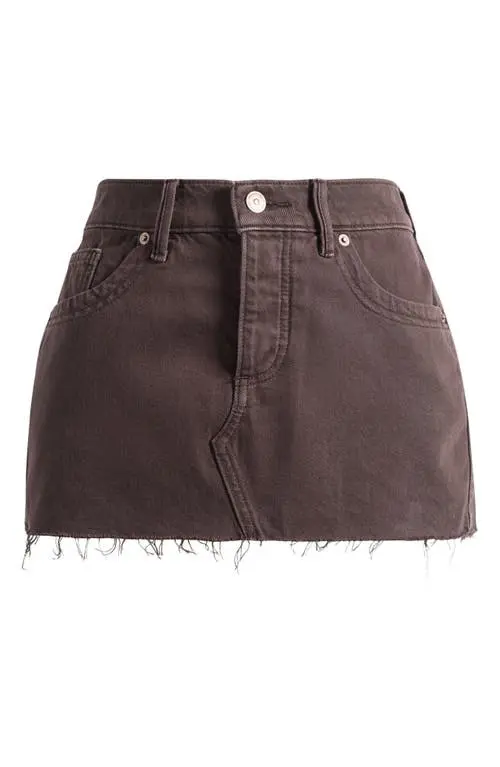 Free People Lainey Cutoff Denim Miniskirt