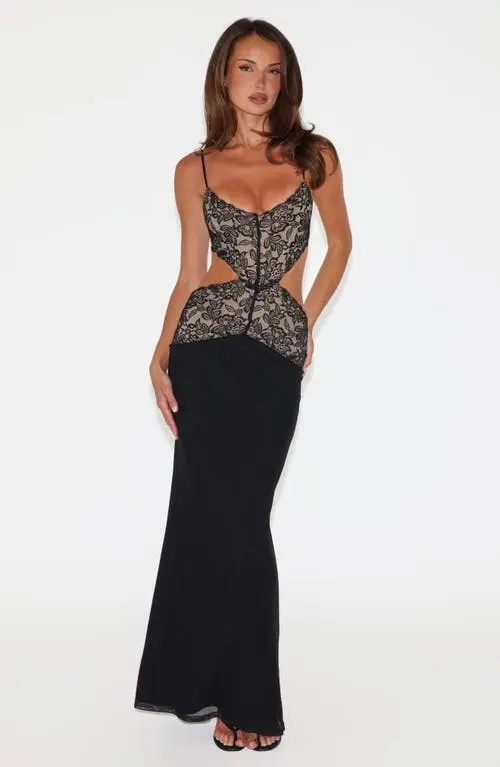 TIGER MIST Wisteria Lace Cutout Maxi Dress