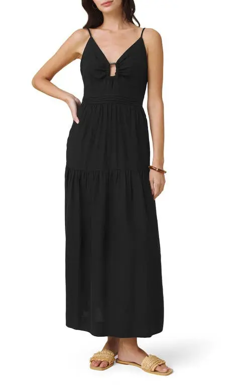 Splendid Darcy Sleeveless Tiered Maxi Dress - Black