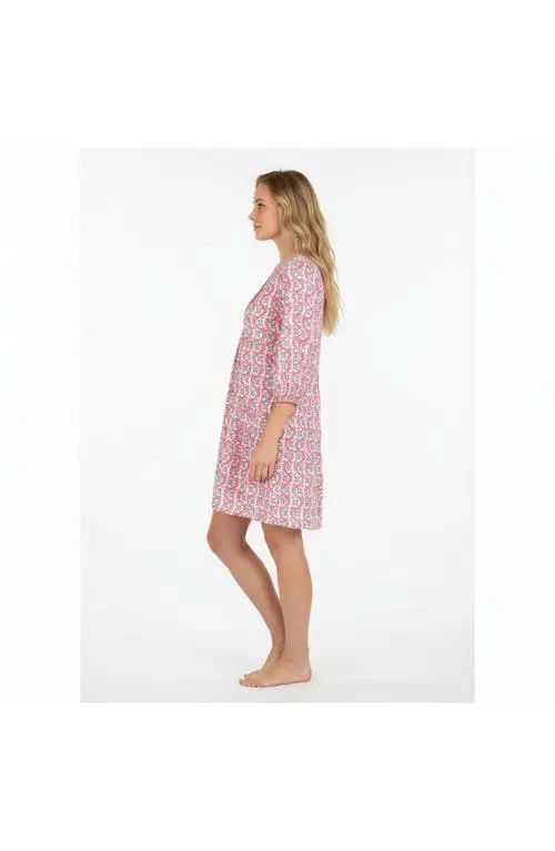 MER ST. BARTH Marina Mini Dress With Peplum Hem And Pin Tucked Details
