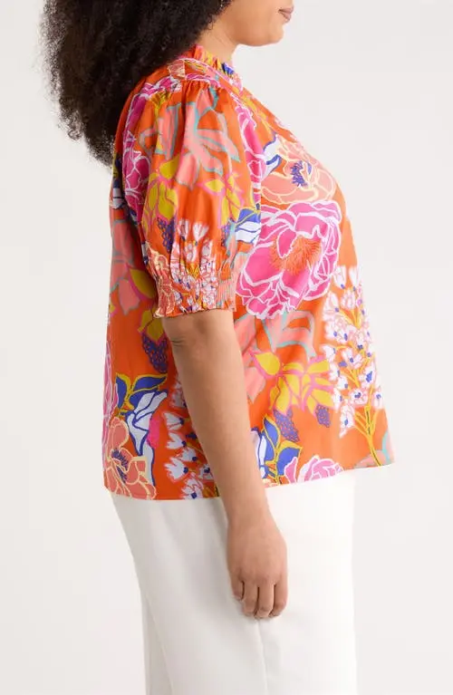 SUGARLIPS Reign Floral Cotton Puff Sleeve Top