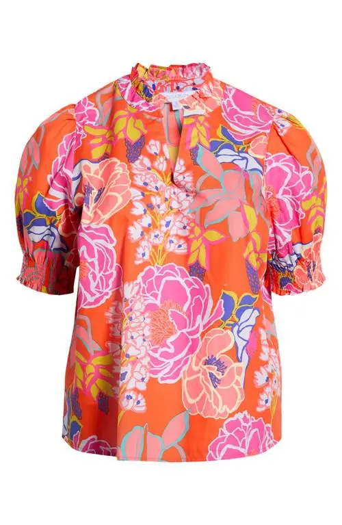SUGARLIPS Reign Floral Cotton Puff Sleeve Top