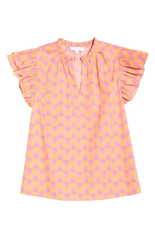 SUGARLIPS Risette Floral Tiered Ruffle Sleeve Top