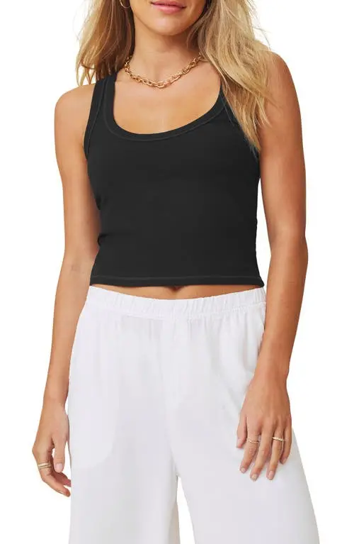Splendid Roma Cotton Blend Tank - Black