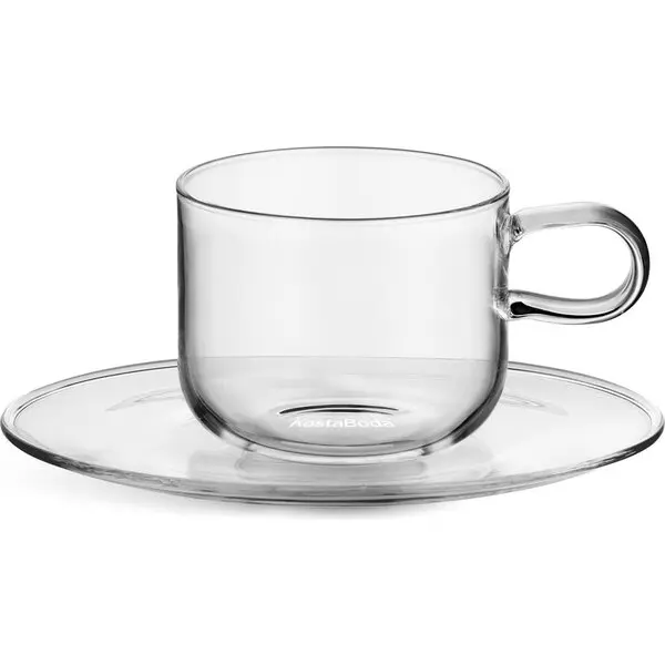 KOSTA BODA Viva Cup & Saucer Set - Clear