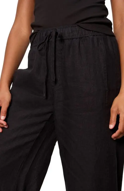 Sanctuary Melody Drawstring Linen Balloon Pants - Black