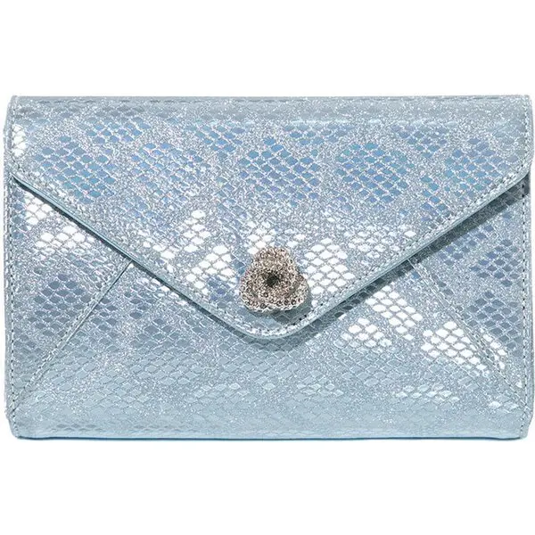 MICHELLE WILHITE The Mini Frieda Clutch - Ice Blue