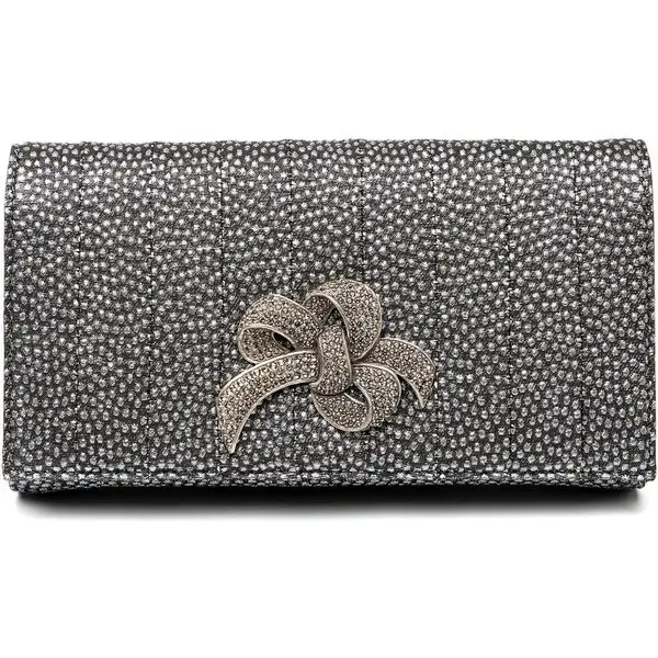 MICHELLE WILHITE The Olivia Clutch - Gunmetal