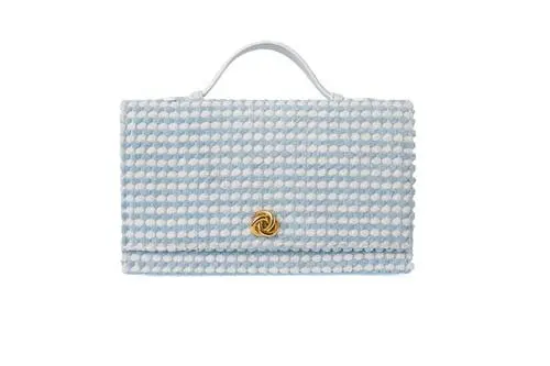 MICHELLE WILHITE The Olivia Louise Top Handle Bag - Light Blue