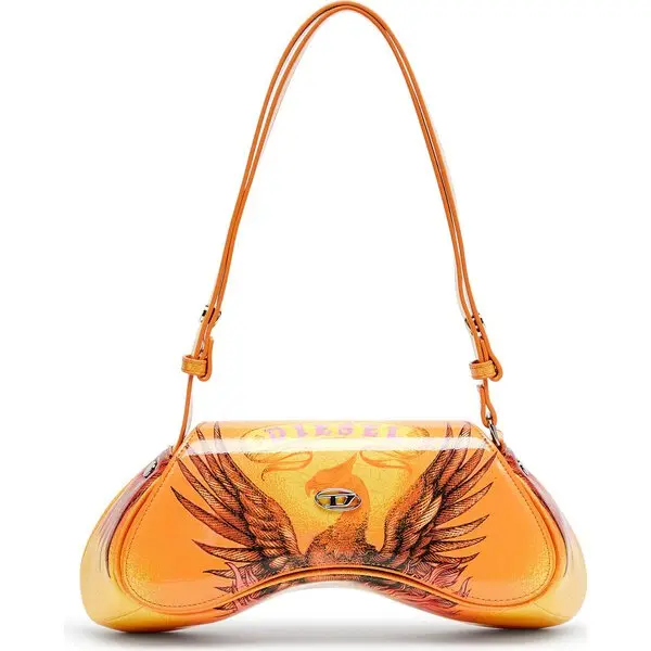DIESEL® Play Faux Leather Crossbody Bag - Orange