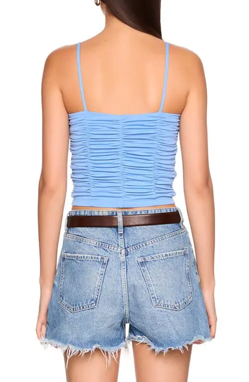 Susana Monaco Ruched V-neck Cropped Camisole