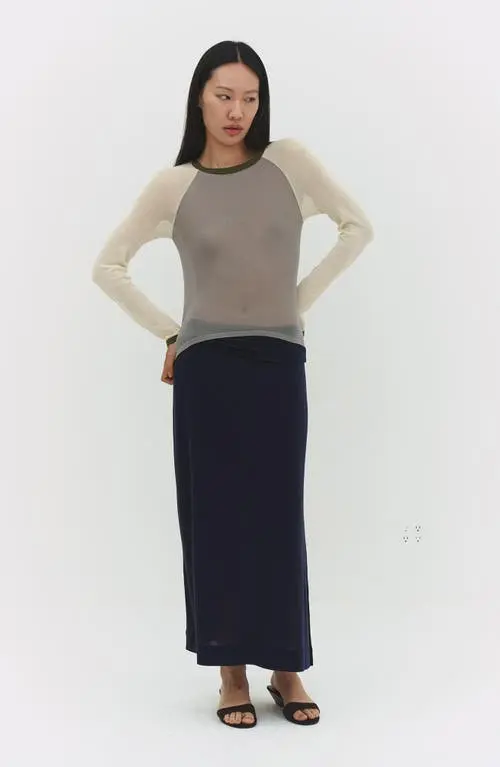 FIND ME NOW Colorblock Raglan Sleeve T-shirt