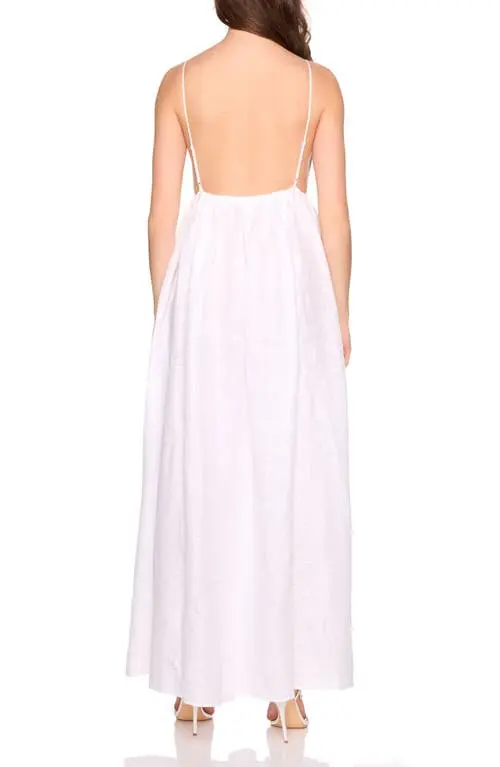 Susana Monaco Empire Waist Sleeveless Linen Maxi Dress