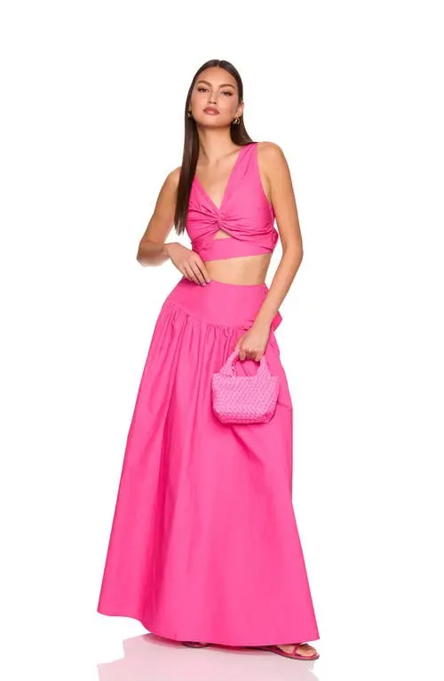 Susana Monaco Twist Front Back Tie Cotton Poplin Top - Boom