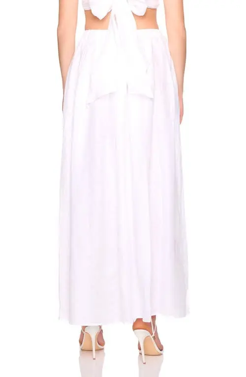 Susana Monaco Wrap Linen Maxi Skirt With Slit