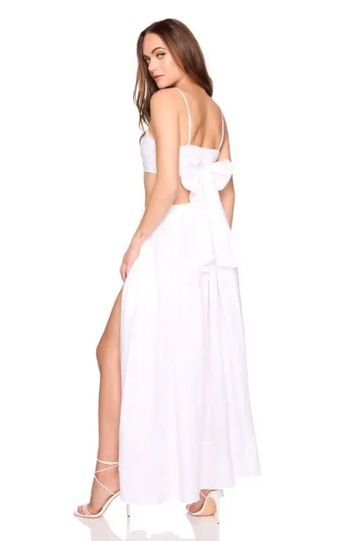 Susana Monaco Wrap Linen Maxi Skirt With Slit