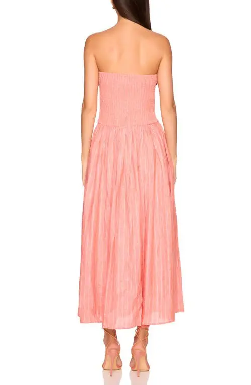 Susana Monaco Smocked Waist Strapless Maxi Dress - Extra