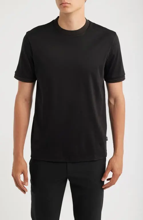 BOSS Tessler Cotton Ringer T-shirt - Black
