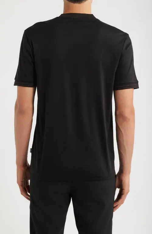 BOSS Tessler Cotton Ringer T-shirt - Black