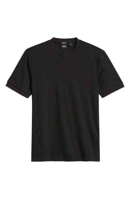 BOSS Tessler Cotton Ringer T-shirt - Black