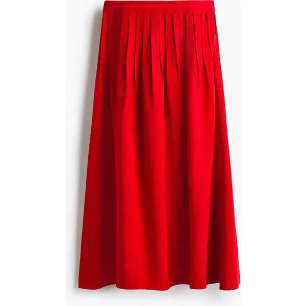 H&m Pleated Linen-blend Skirt