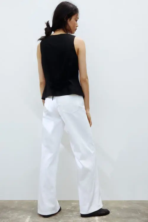 H&m Linen-blend Waistcoat