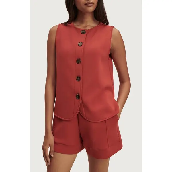 Varley Josie Button-through Tank - Bossa Nova