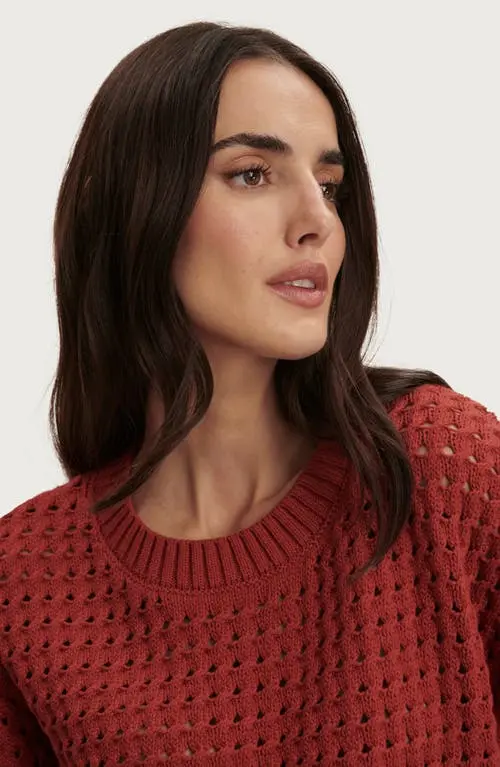 Varley Denny Pointelle Knit Top - Bossa Nova