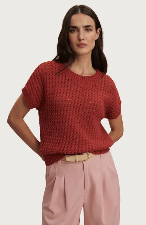 Varley Denny Pointelle Knit Top - Bossa Nova