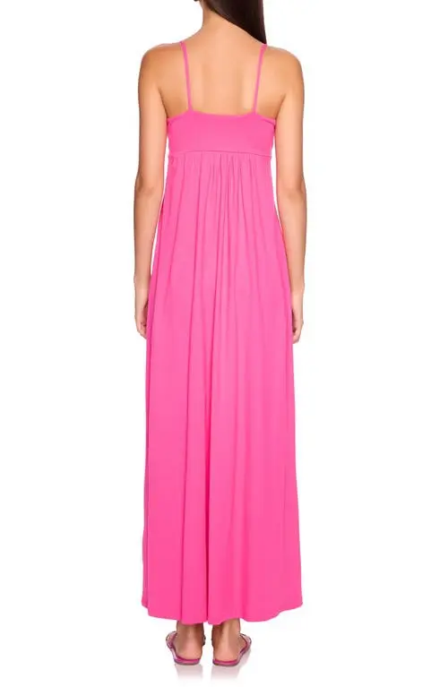 Susana Monaco V-neck Maxi Dress With Shirred Underbust