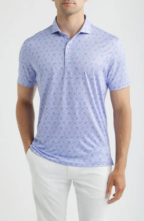 Johnnie-o Island Cocktail Performance Jersey Polo - Viola
