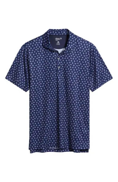 Johnnie-o Usa Flag Print Performance Jersey Polo