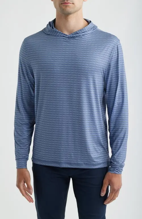 Johnnie-o Talon Stripe Upf 50+ Hoodie - Navy